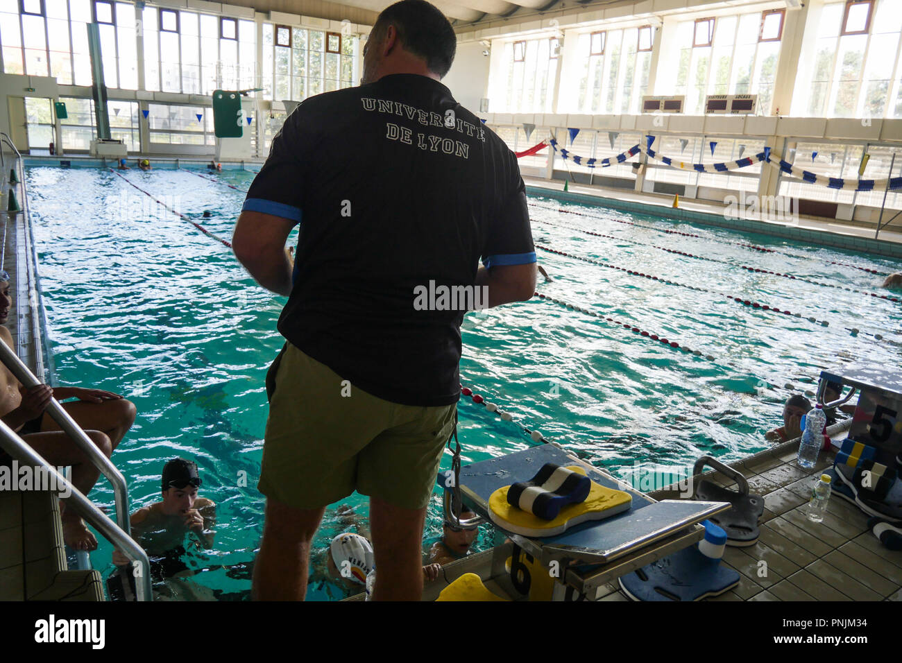Swimming pool, Villeurbanne, France Stock Photo - Alamy