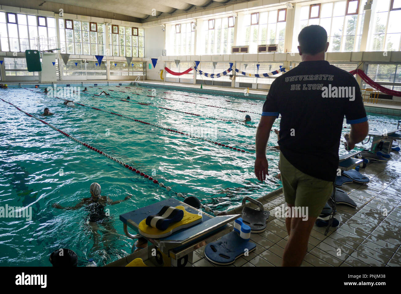 Swimming pool, Villeurbanne, France Stock Photo - Alamy