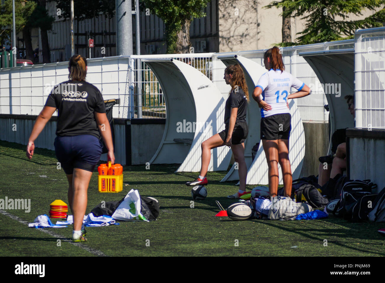Female rugby players at UFRAPS STAPS higher School for sports ...