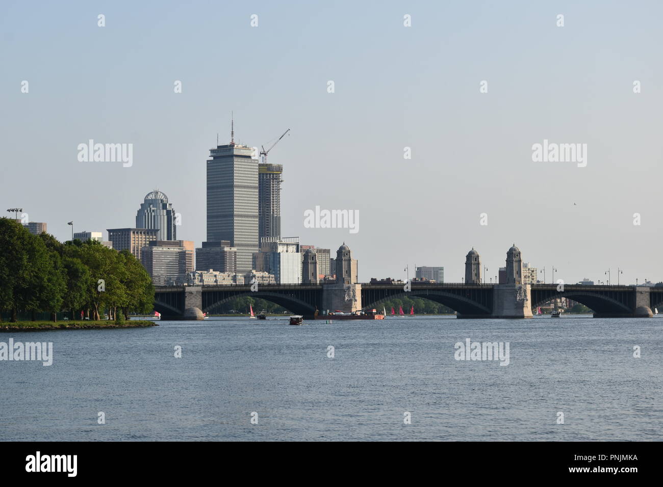 The historic Longfellow Bridge after its extensive renovation ...