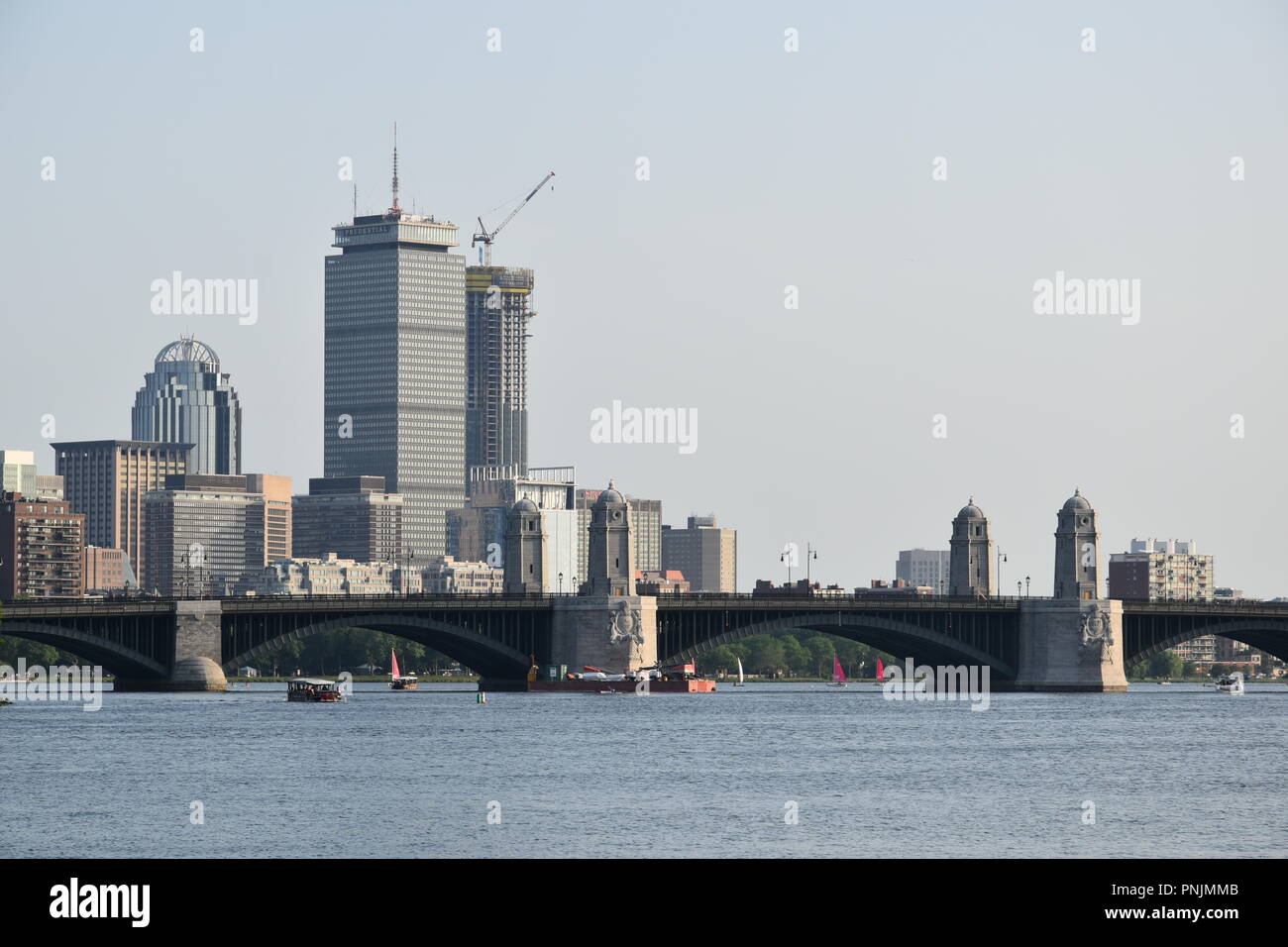 The historic Longfellow Bridge after its extensive renovation ...