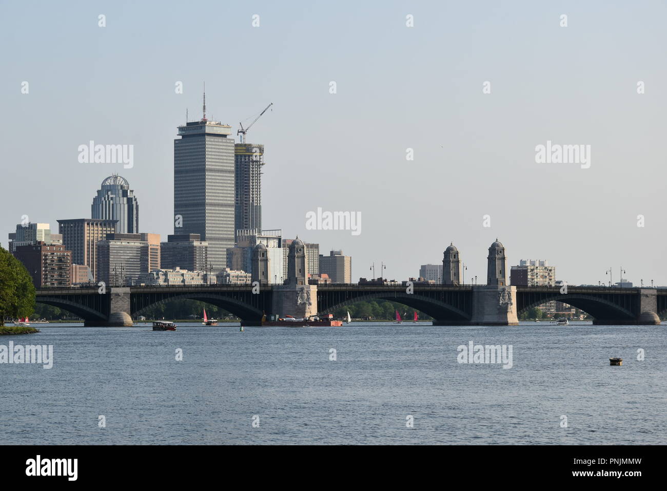 The Boston Skyline as seen from the Charles River Stock Photo - Alamy