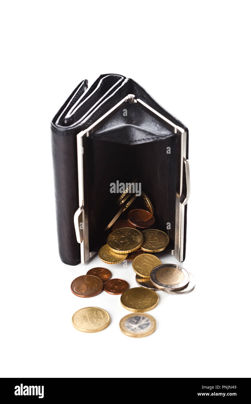 Euro coins purse hi-res stock photography and images - Alamy