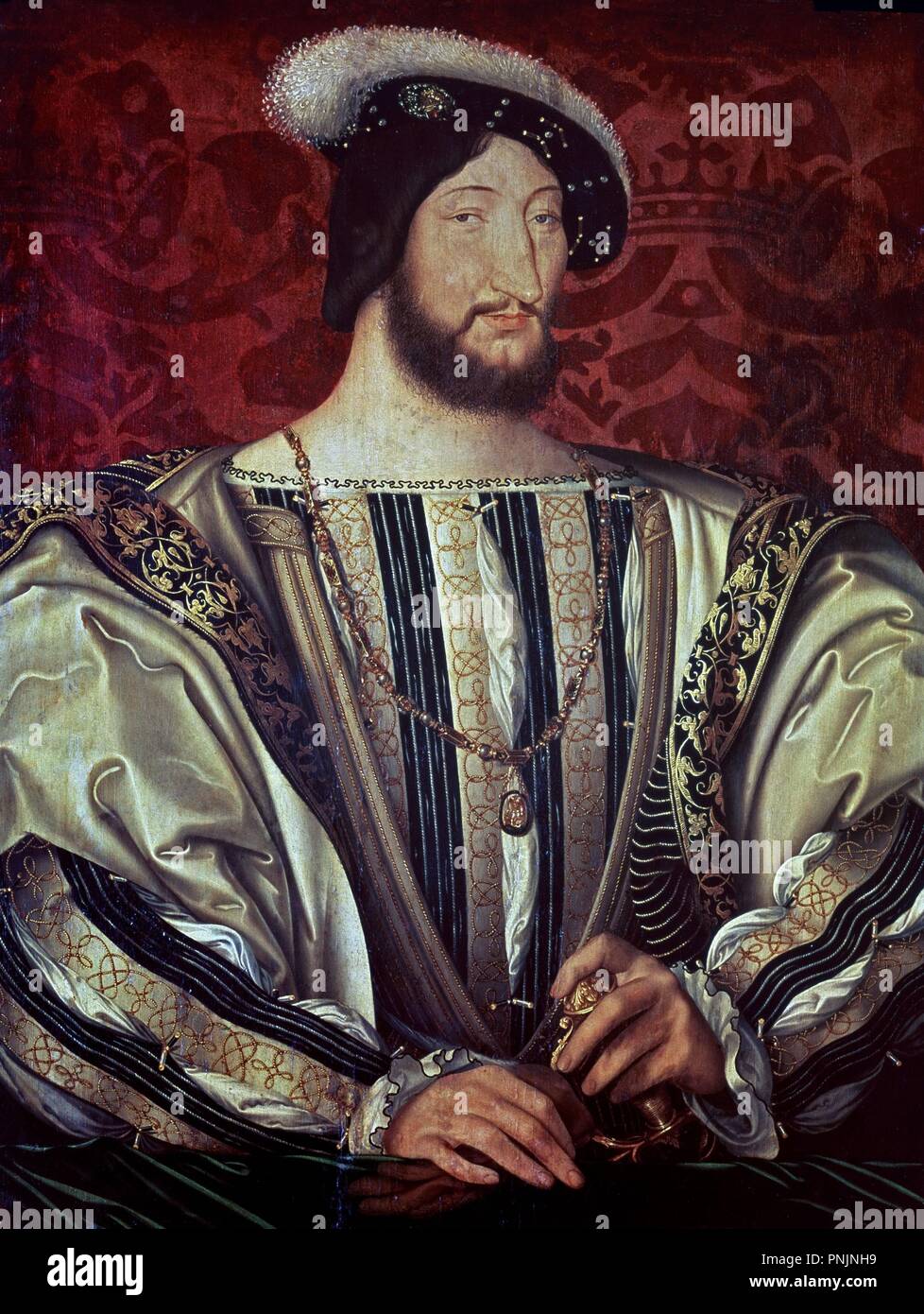 'Portrait of Francis I of France', 1525-1530, Oil on oak panel, 96 x 74 ...