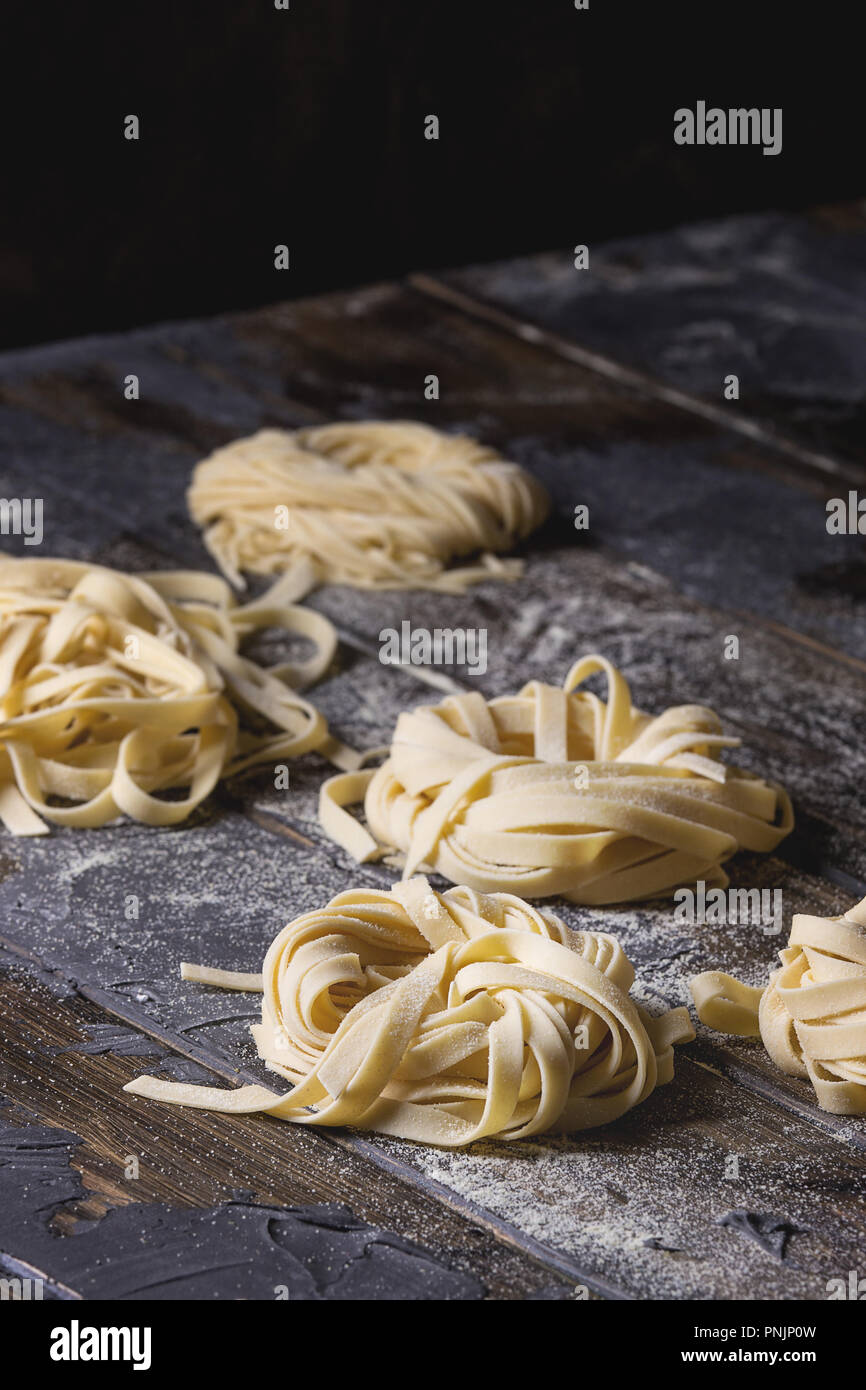 Homemade uncooked pasta Stock Photo - Alamy