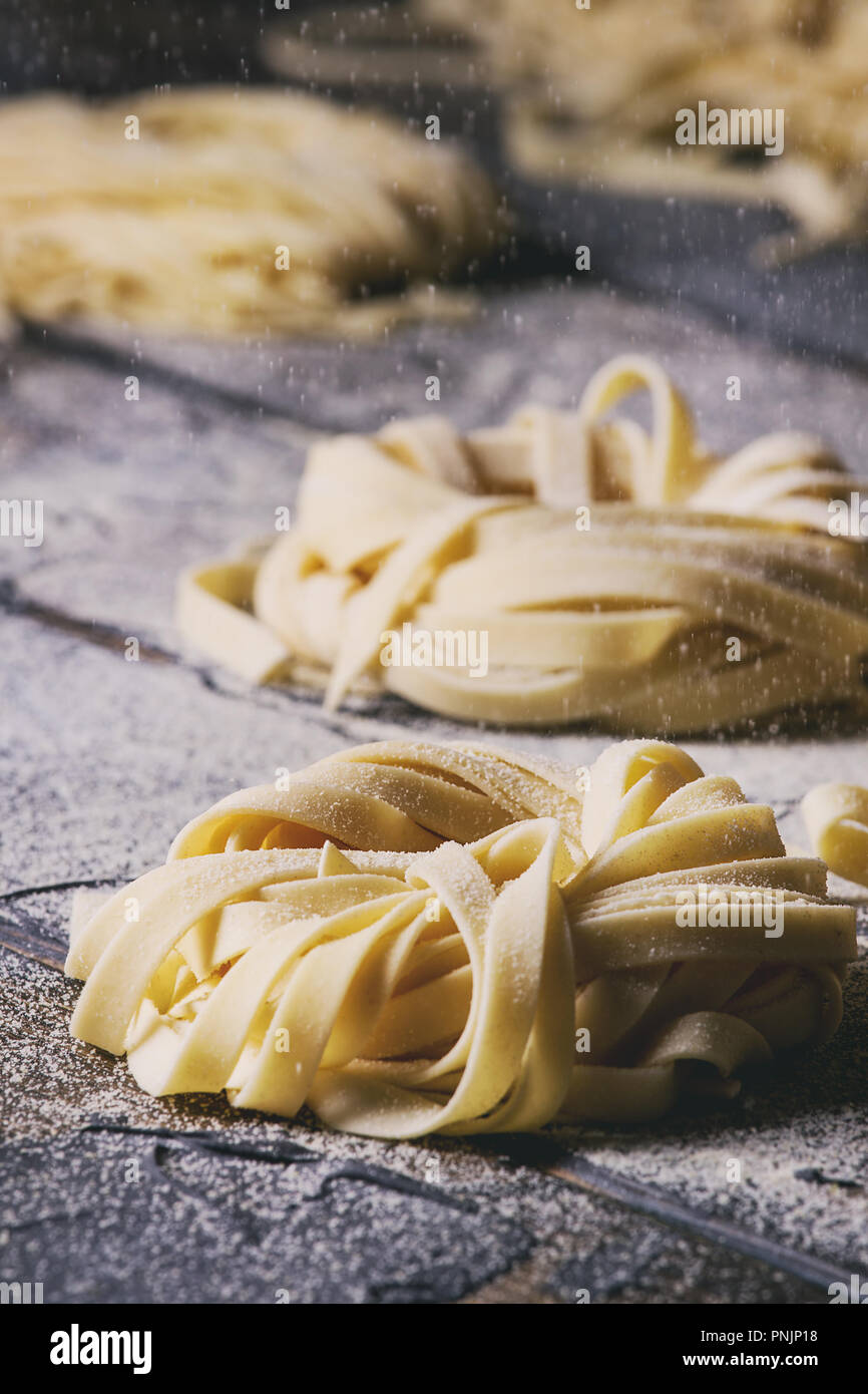 Homemade uncooked pasta Stock Photo - Alamy