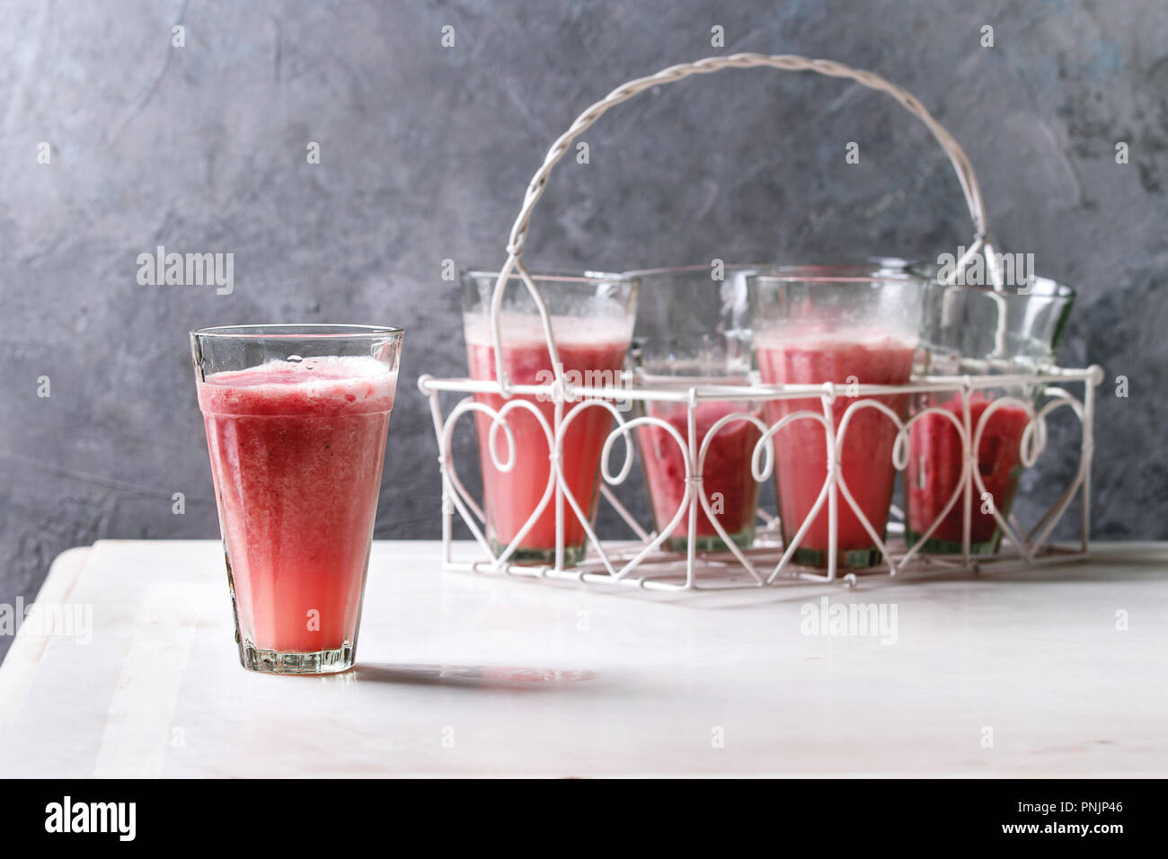 Red fruit cocktail Stock Photo - Alamy