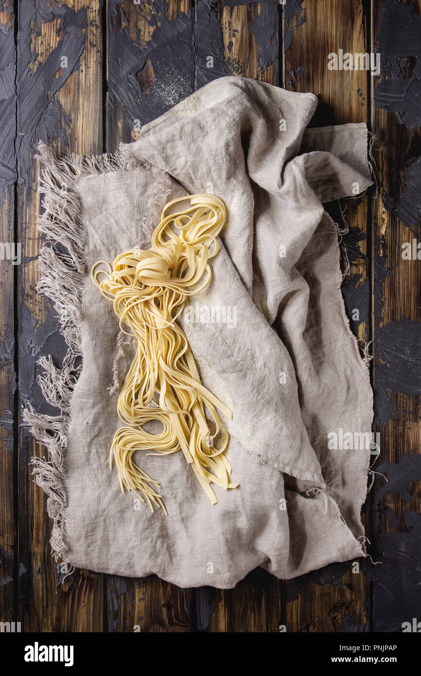 Homemade uncooked pasta Stock Photo - Alamy