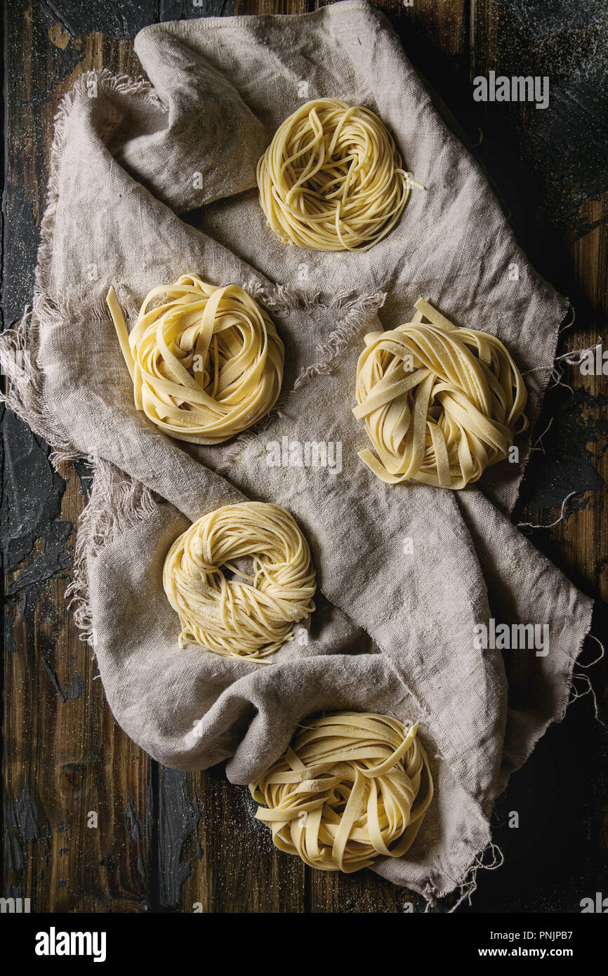 Homemade uncooked pasta Stock Photo - Alamy