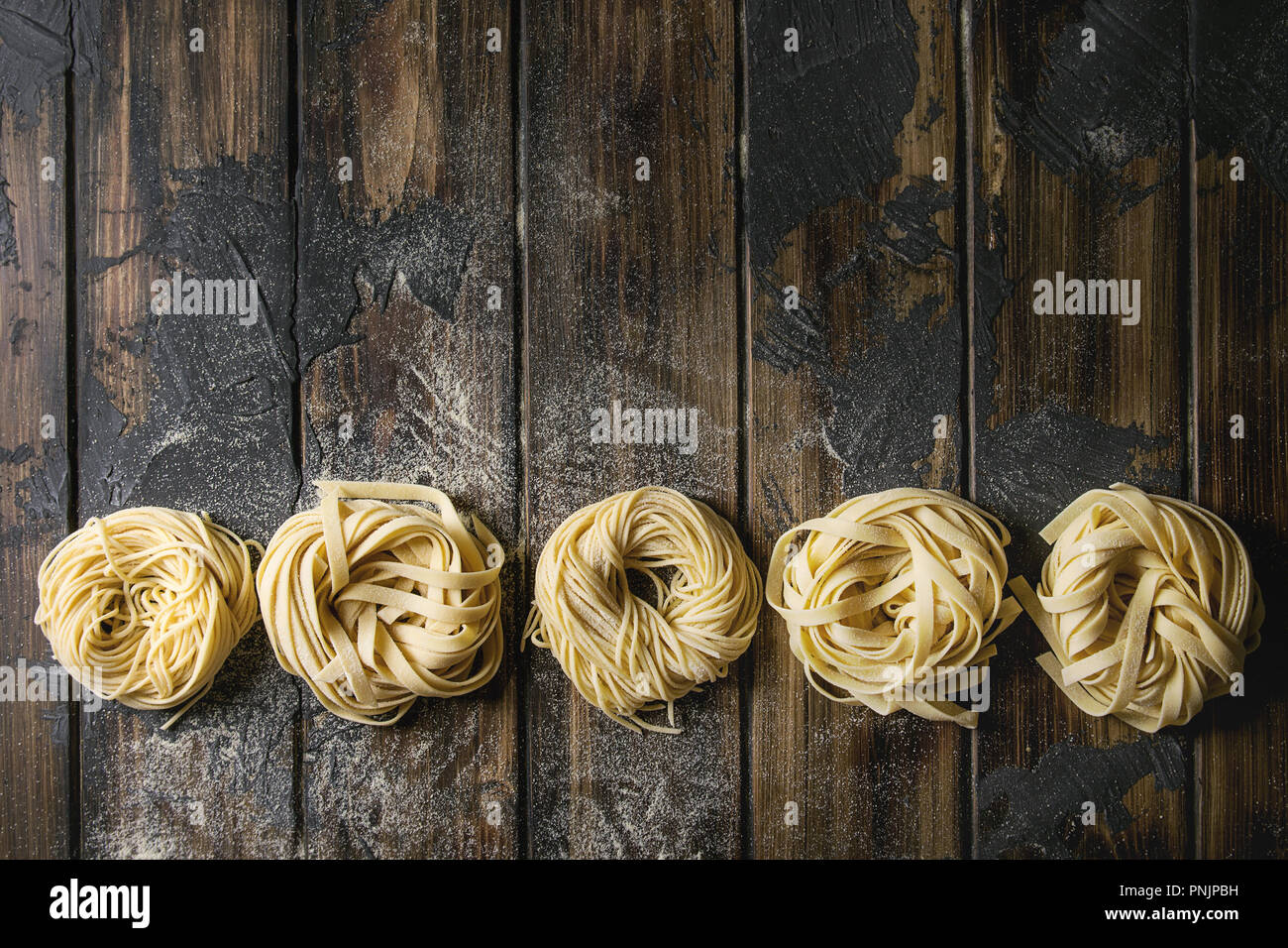 Homemade uncooked pasta Stock Photo - Alamy