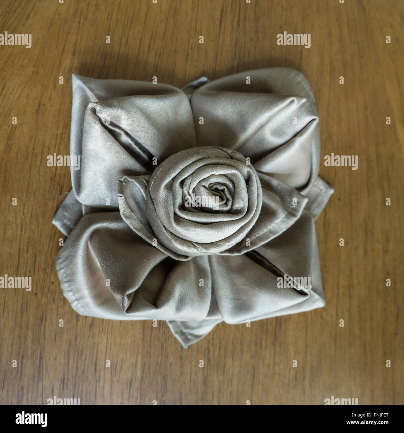 golden napkin origami rose table decoration for party events and ...