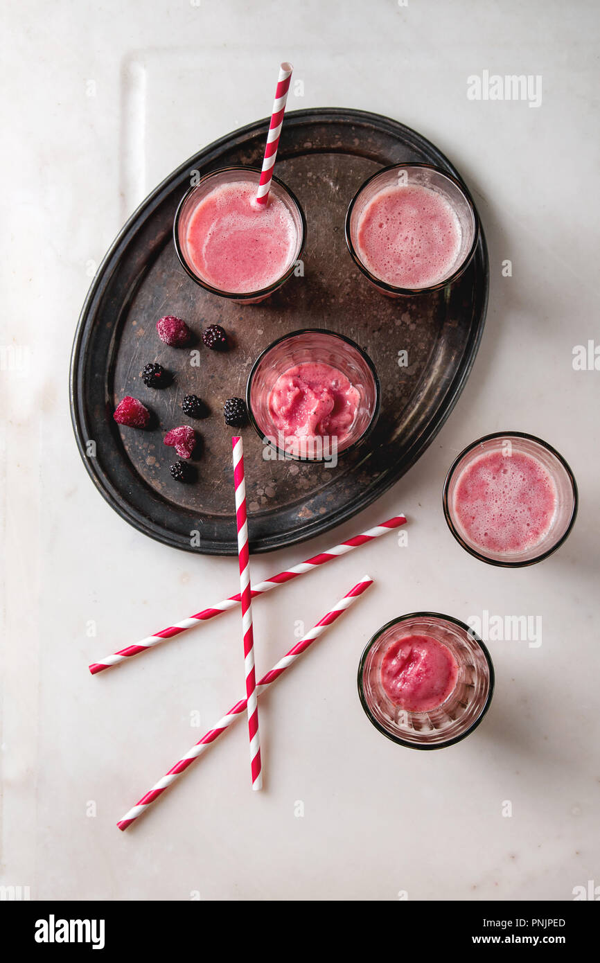 Red fruit cocktail Stock Photo - Alamy