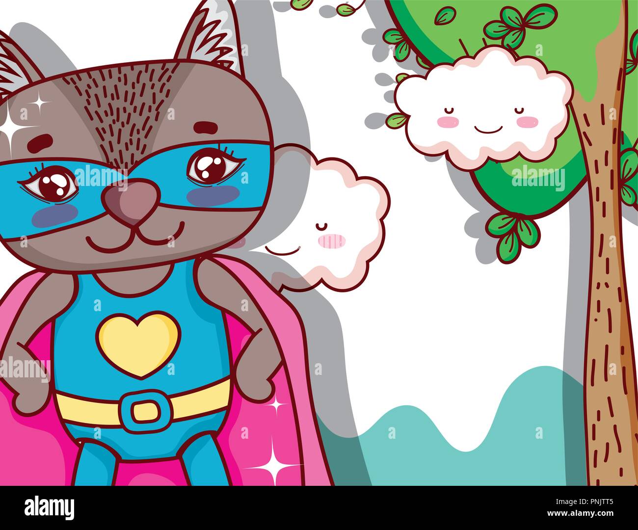 Superhero animal cartoon Stock Vector Image & Art - Alamy