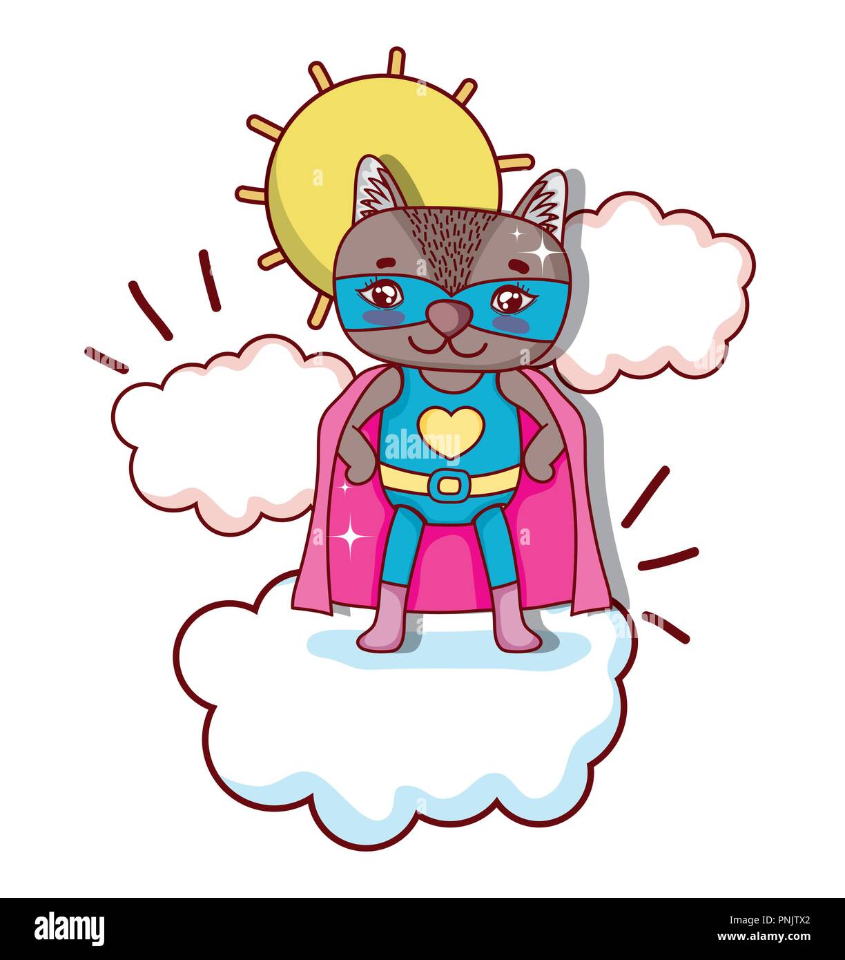 Little super hero Stock Vector Images - Alamy