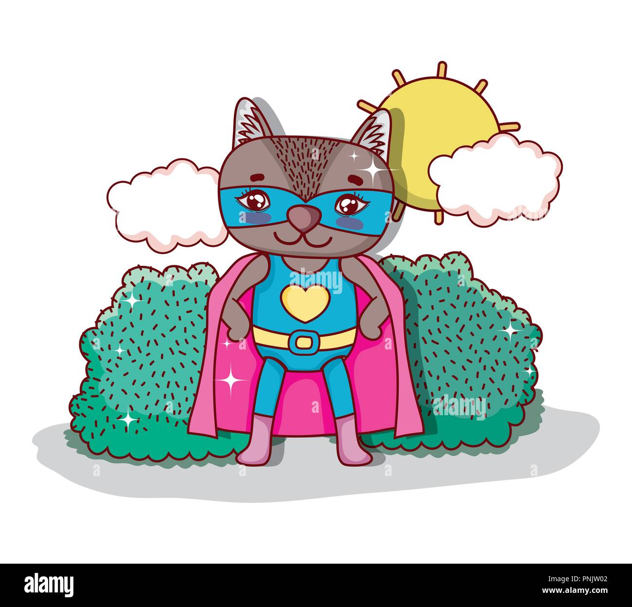 Superhero animal cartoon Stock Vector Image & Art - Alamy
