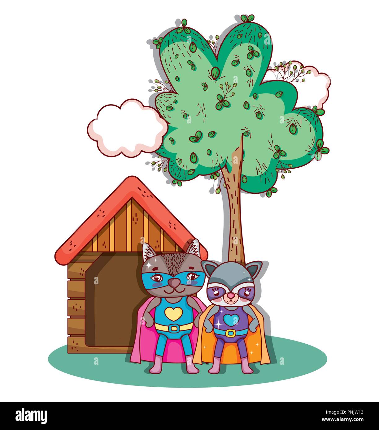 Superhero animals cartoons Stock Vector Image & Art - Alamy
