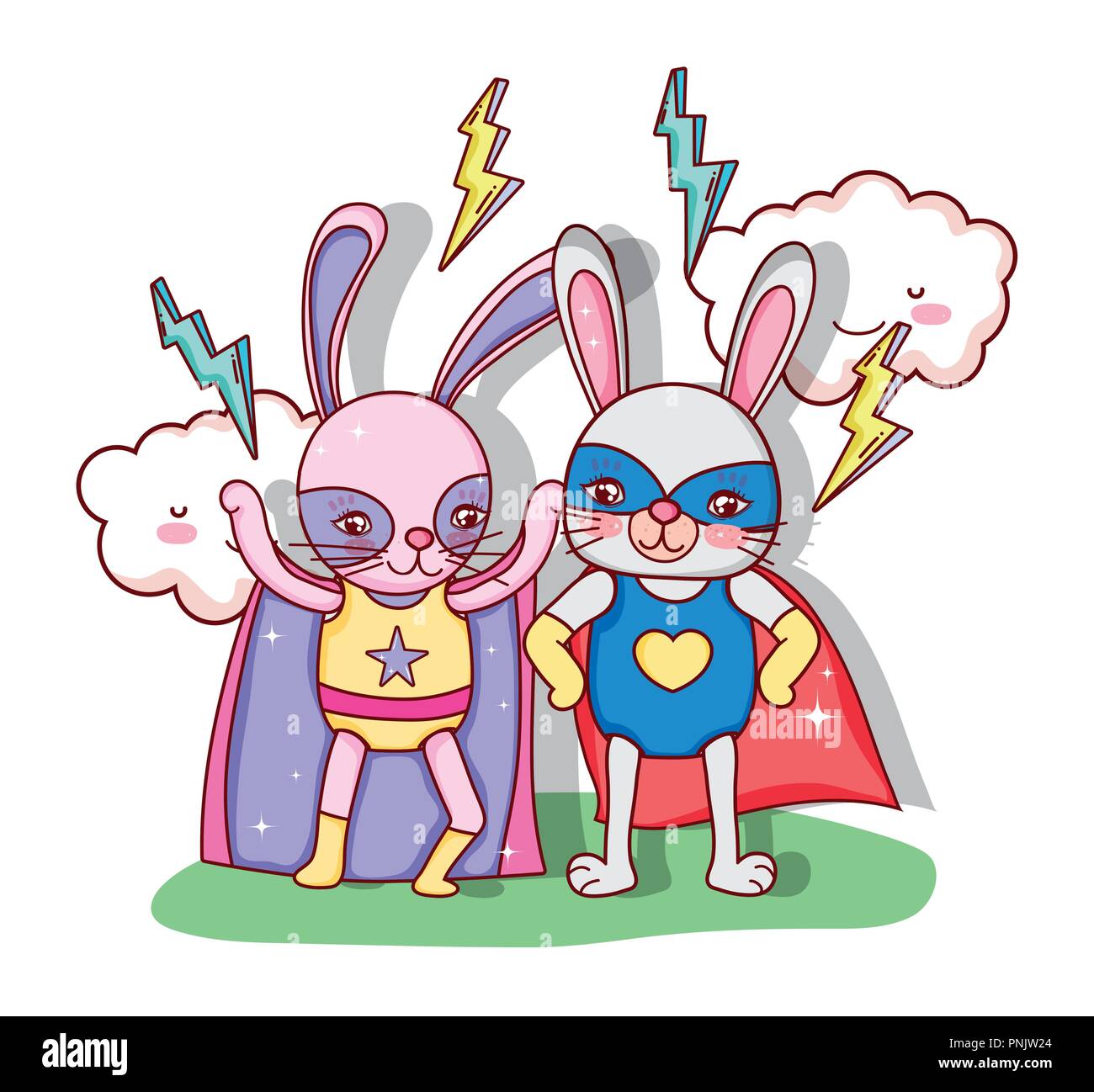 Superhero rabbits cartoons Stock Vector Image & Art - Alamy