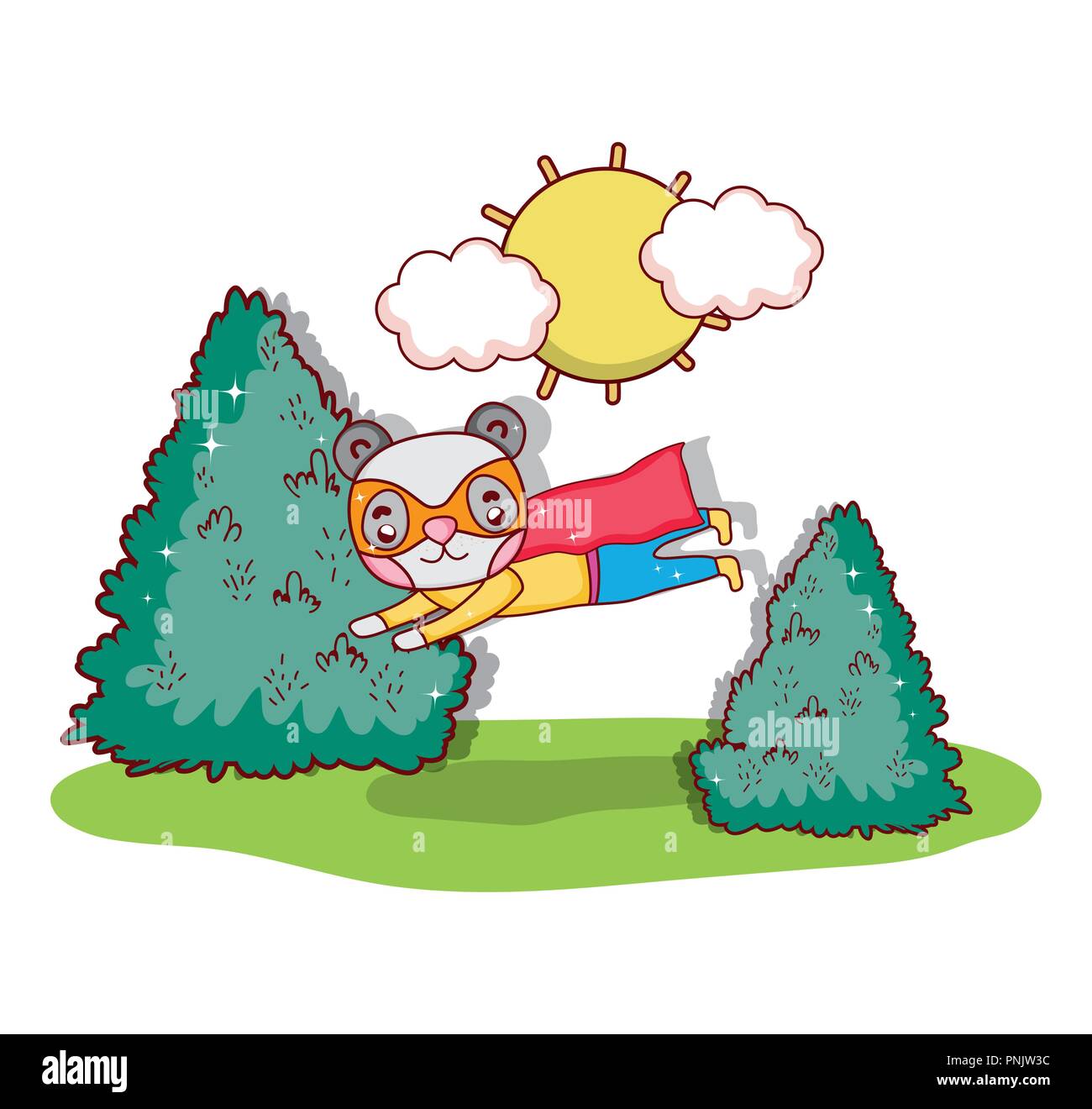 Superhero bear cartoon Stock Vector Image & Art - Alamy
