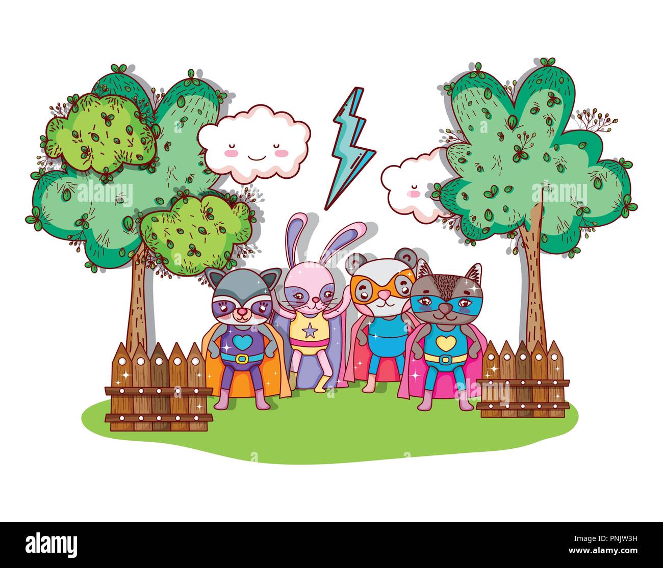 Superhero animals cartoons Stock Vector Image & Art - Alamy