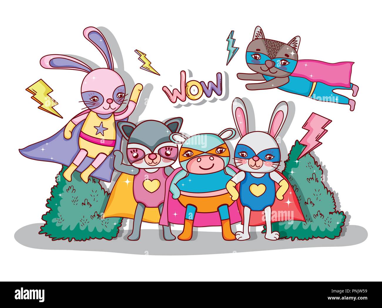 Superhero animals cartoons Stock Vector Image & Art - Alamy