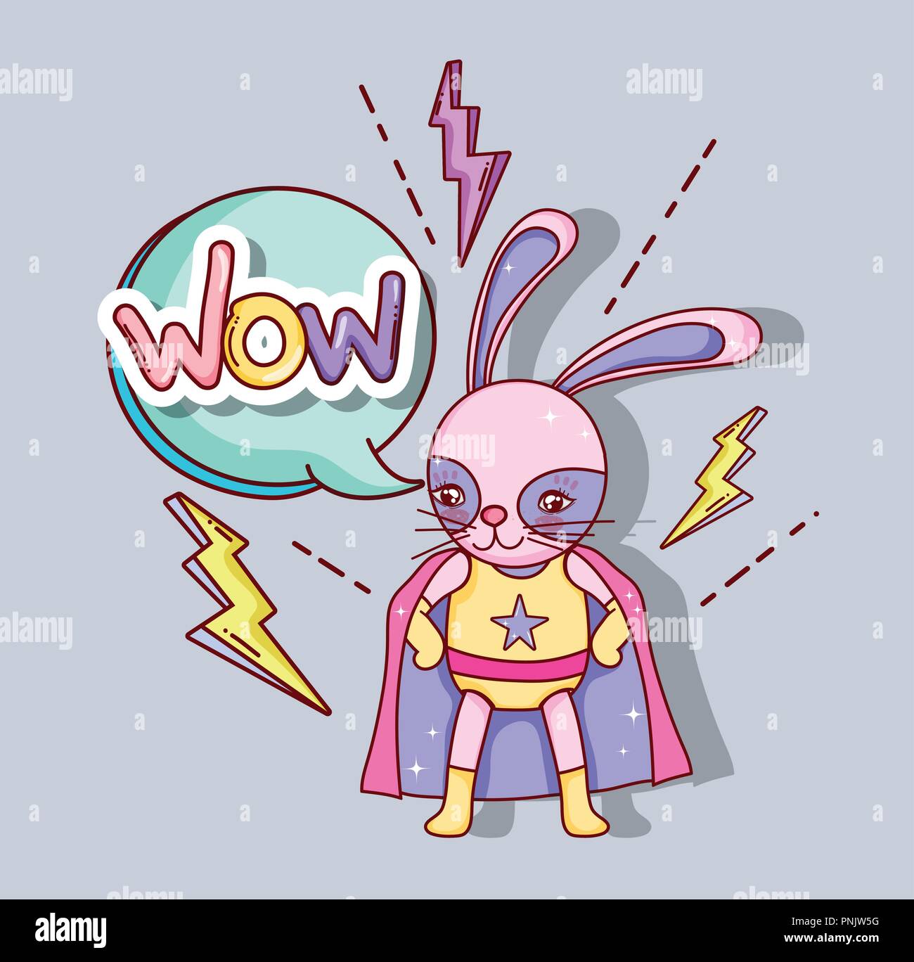 Superhero rabbit cartoon Stock Vector Image & Art - Alamy