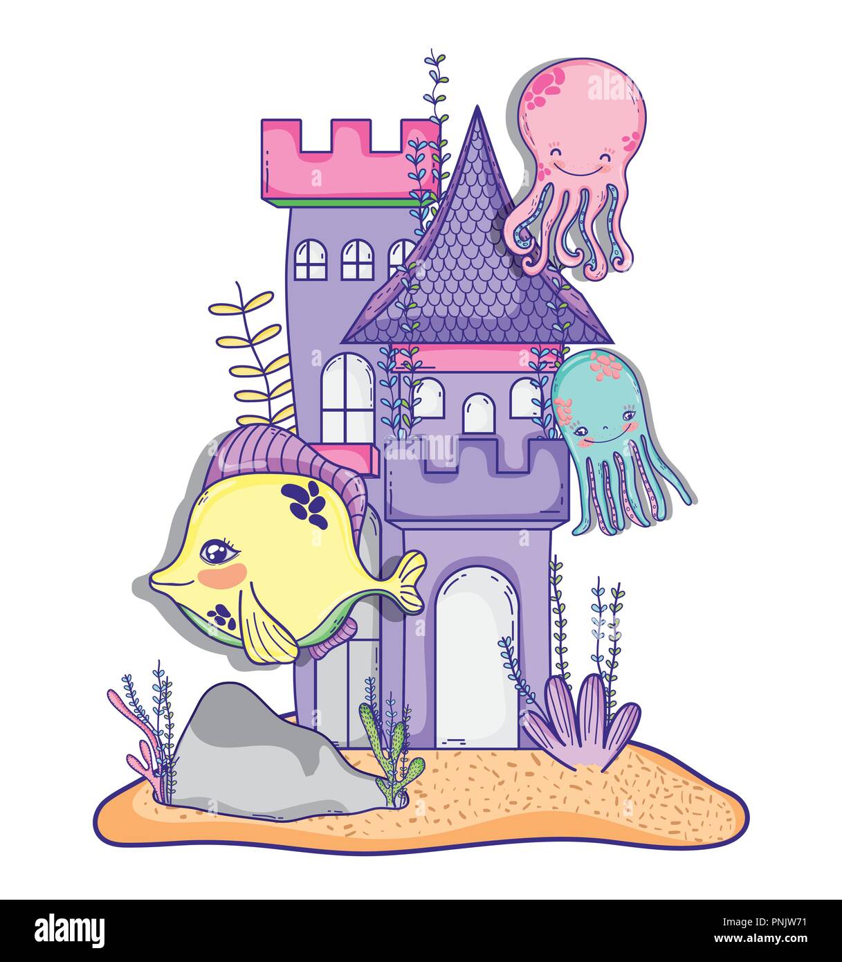 Funny fish cartoons Cut Out Stock Images & Pictures - Alamy