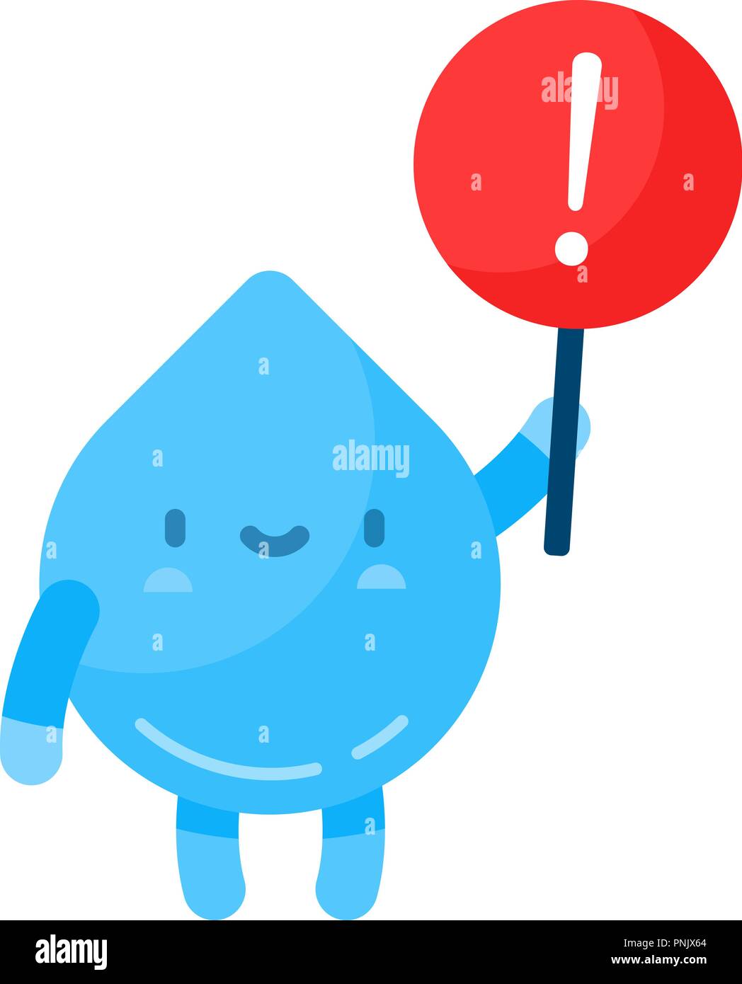 Cartoon water drop character with cute face expressions with an ...