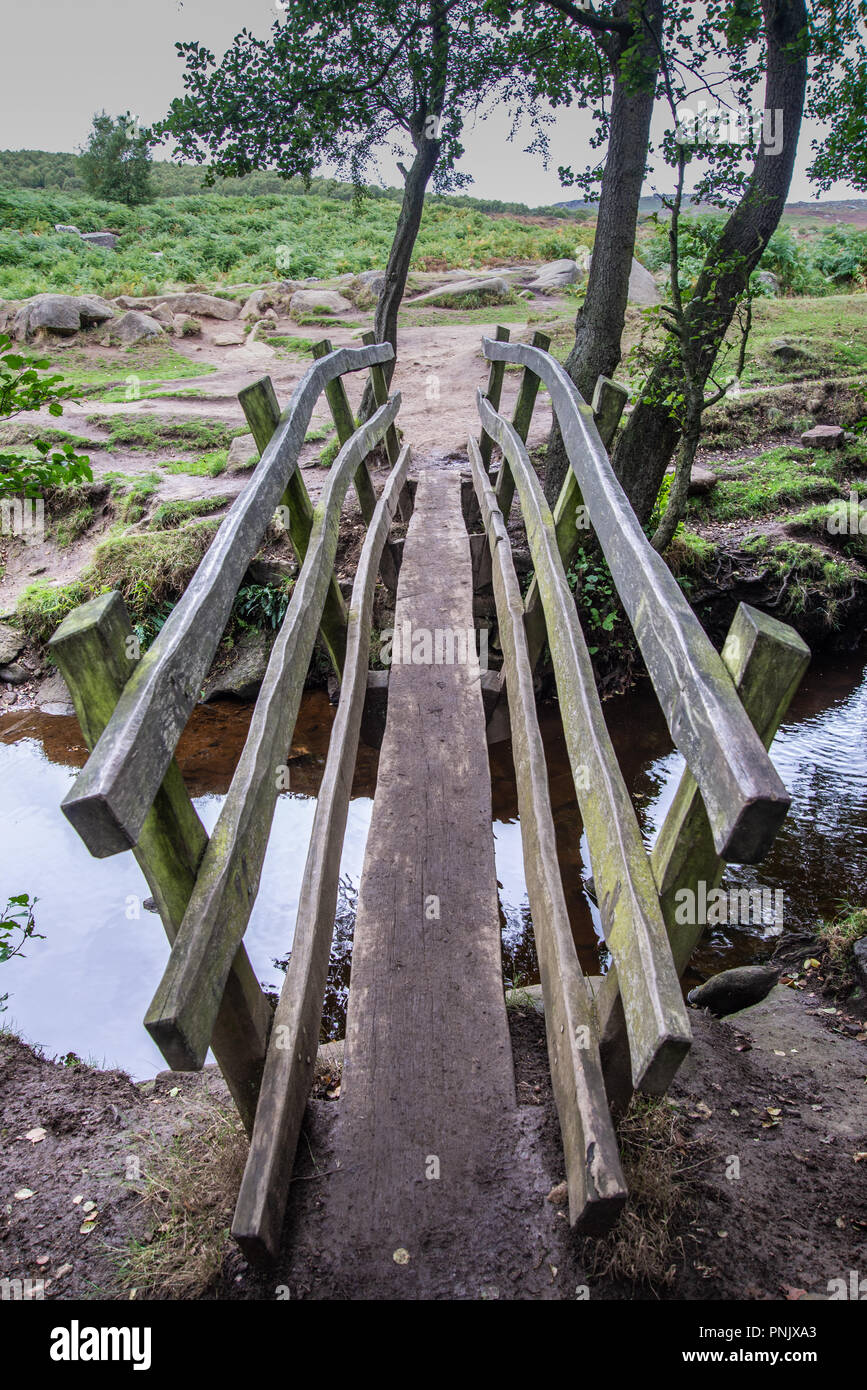 Bridge near Padley Gorge, Peak District Stock Photo - Alamy