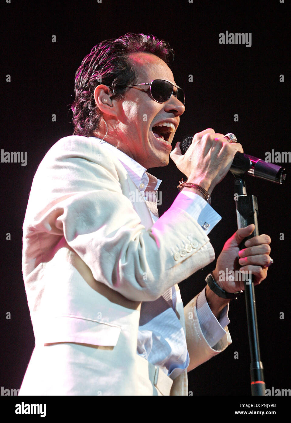 Marc Anthony performs in concert at the American Airlines Arena in ...