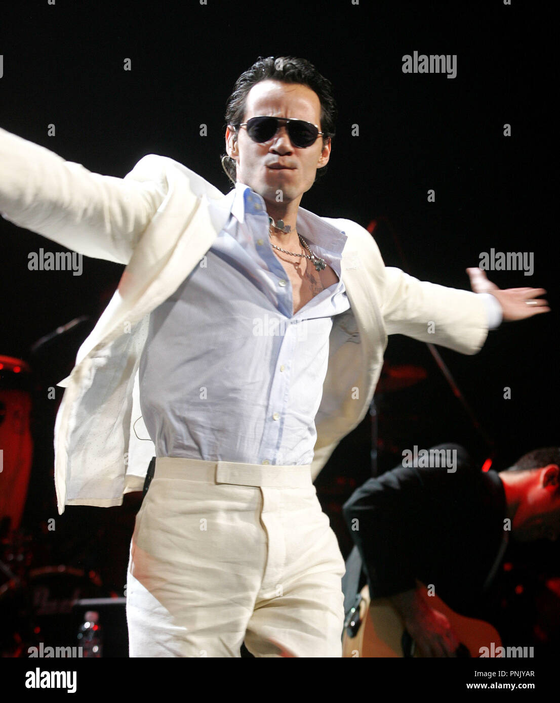 Marc Anthony performs in concert at the American Airlines Arena in ...