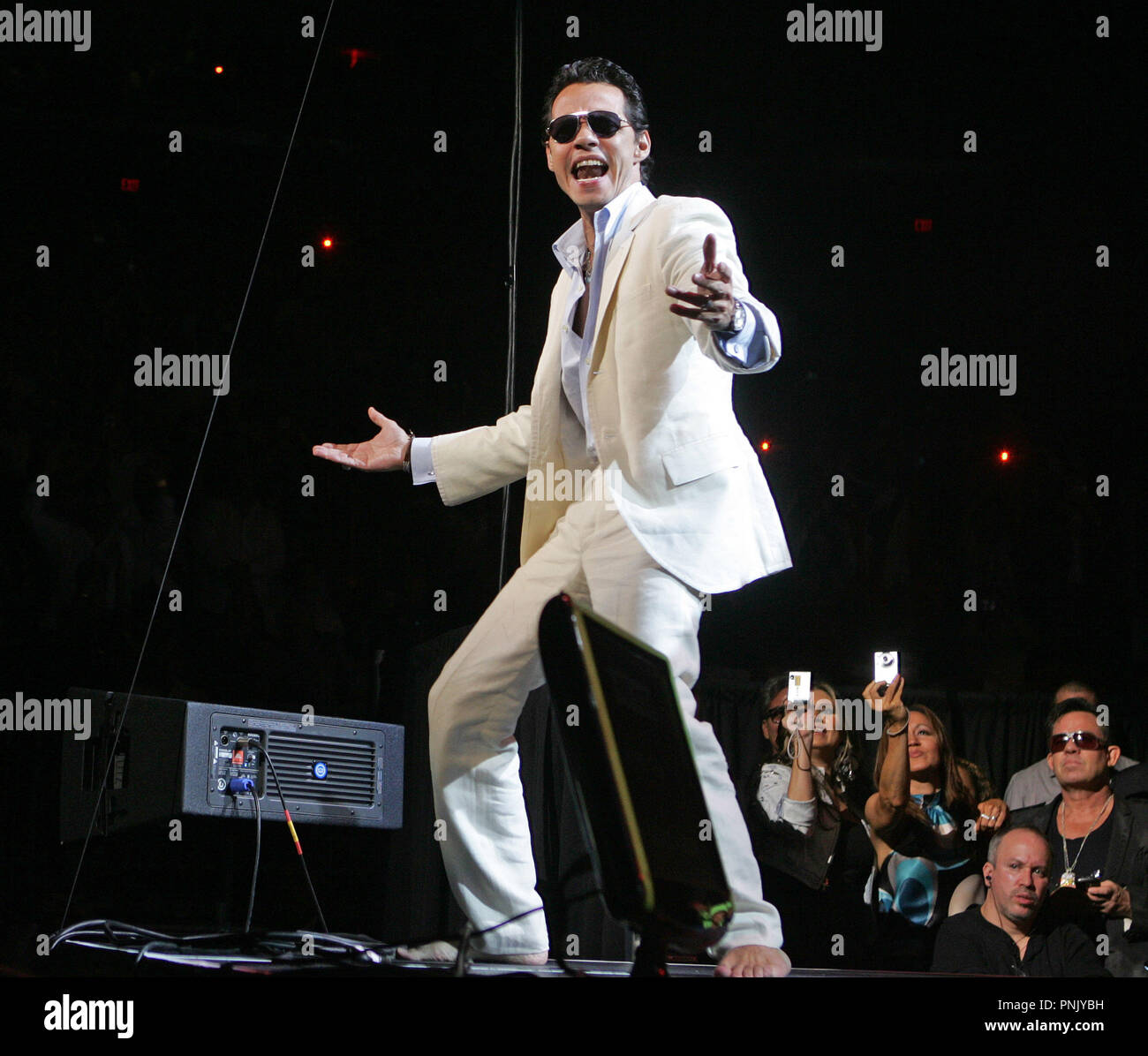 Marc Anthony performs in concert at the American Airlines Arena in ...
