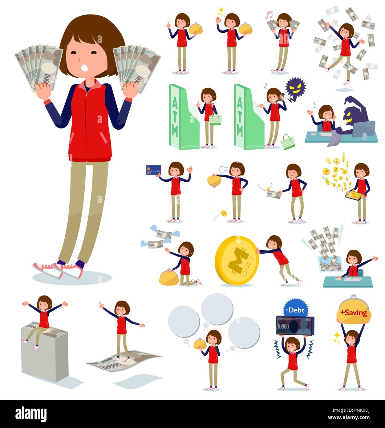 A set of women with concerning money and economy.There are also actions ...