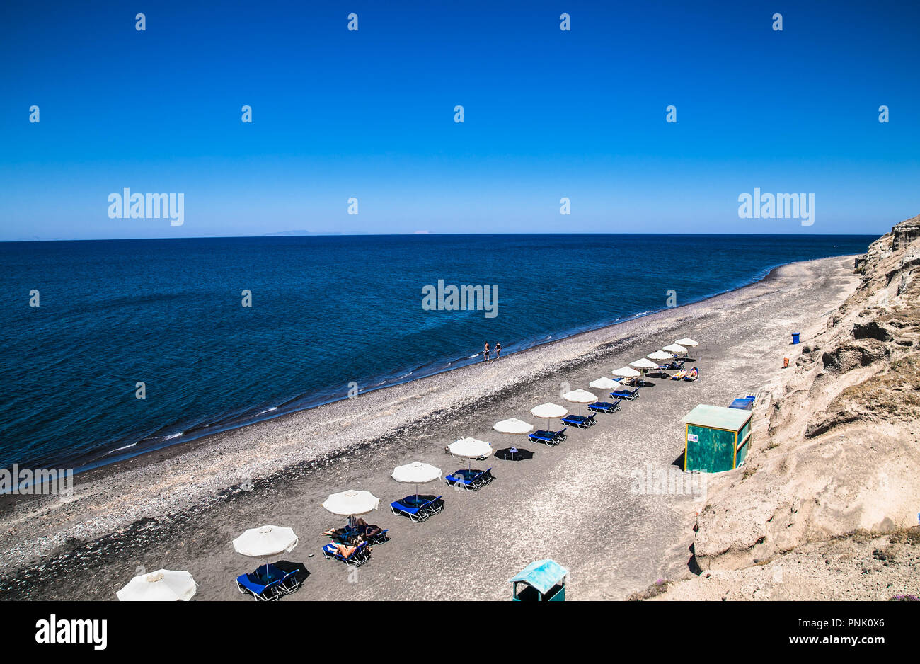 Black Pori Beach on Santorini island, Greece Stock Photo - Alamy