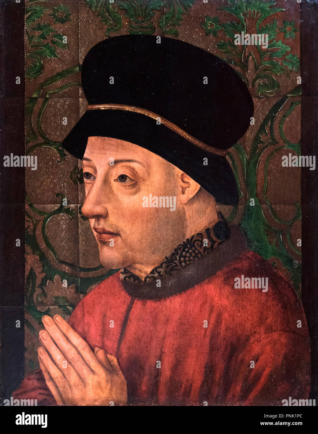 Dom João I of Portugal (1357-1433), portrait by unknown artist, oil and ...