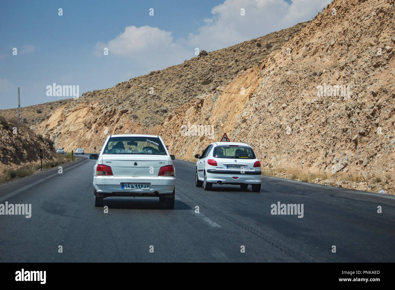 Cars on a highway in Iran Stock Photo - Alamy