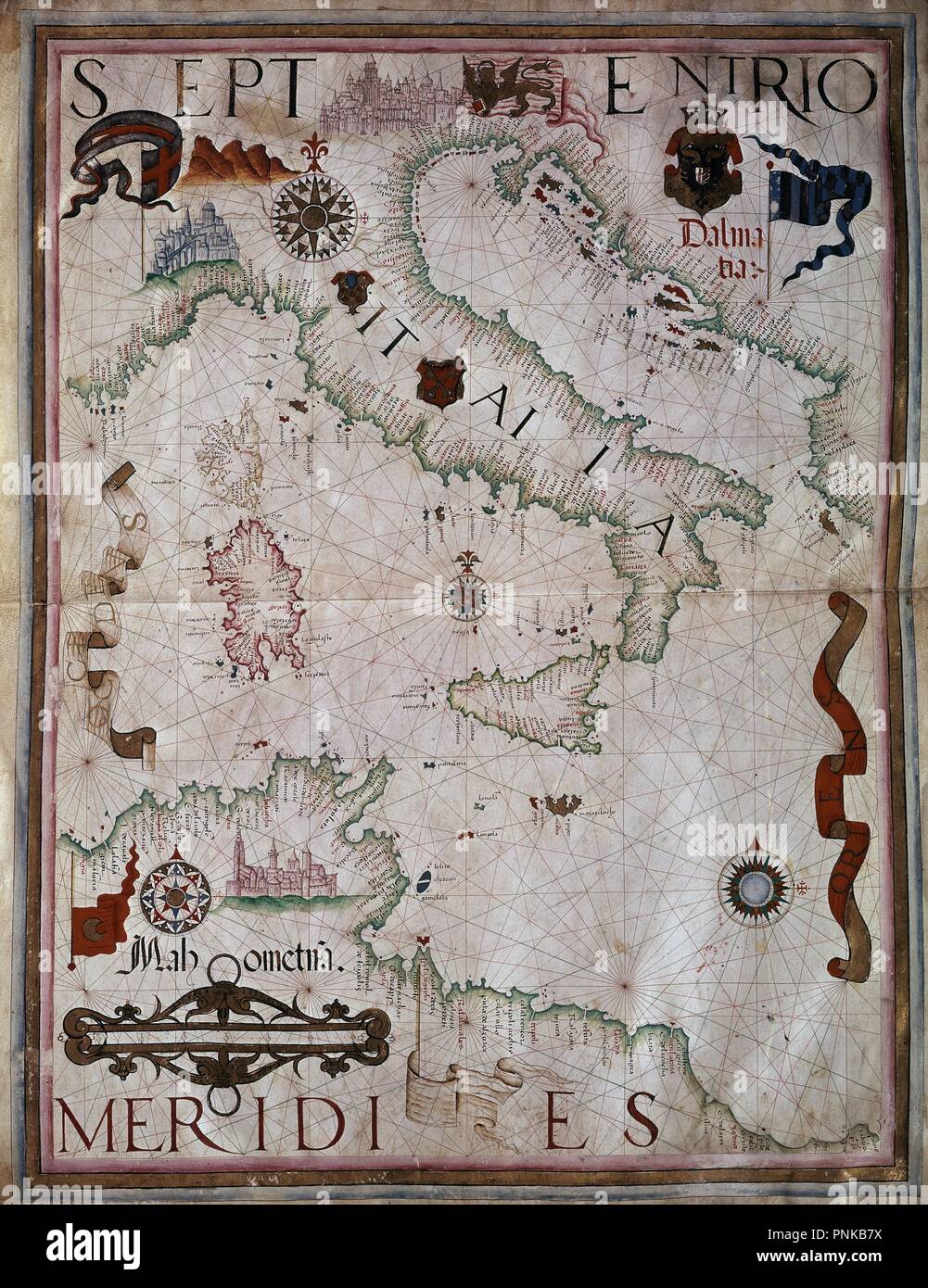 PORTULANO MAR MEDITERRANEO ADRIATICO Y JONICO S XVI. Author: HOMEN ...