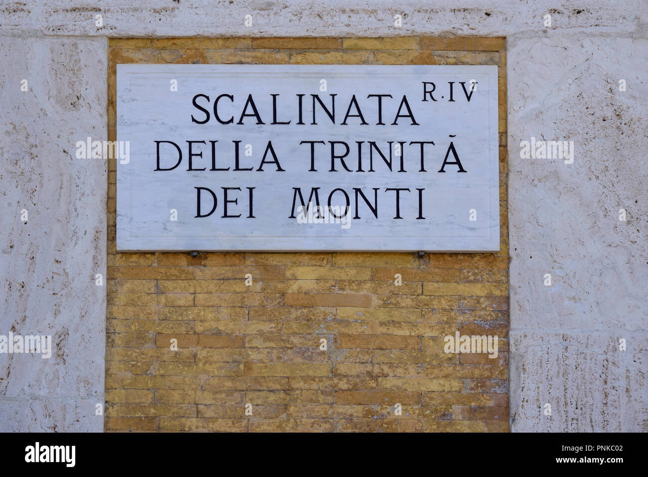 Rome Italy. Church of the trinity of the mountains. Stairway of the ...