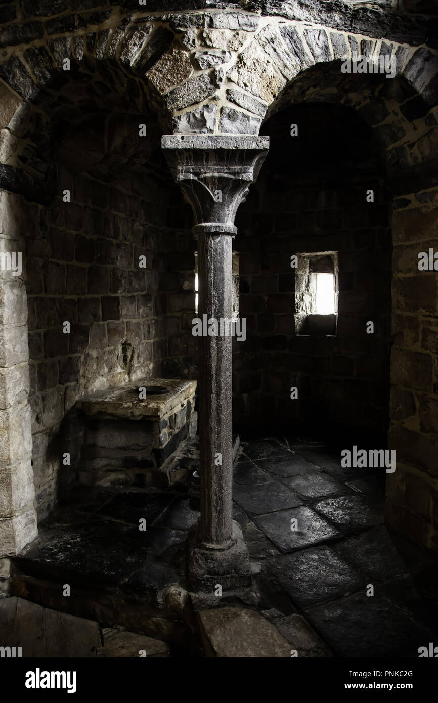 Interior of an old historical building, detail of ancient and history ...
