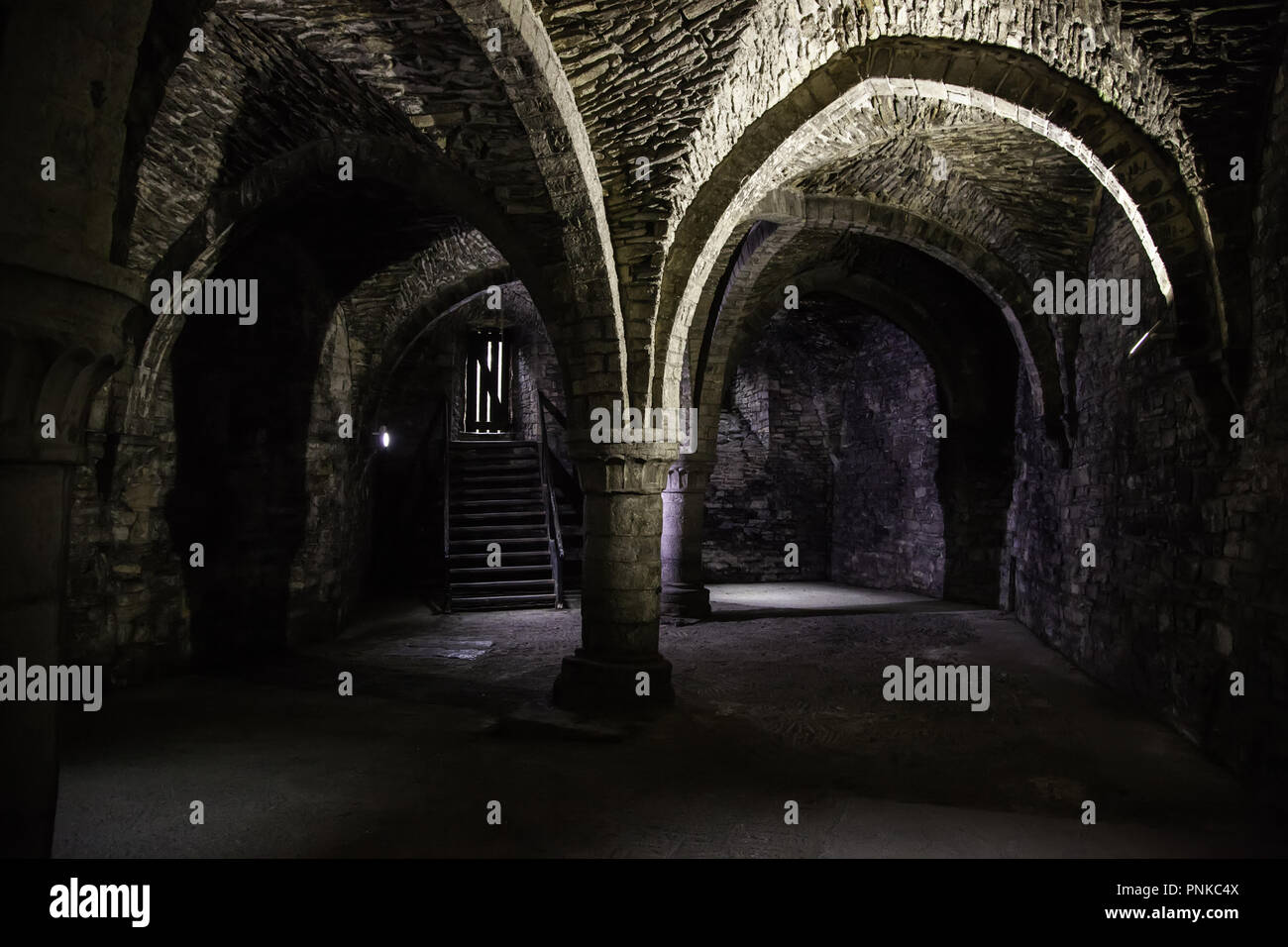 Interior of an old historical building, detail of ancient and history ...