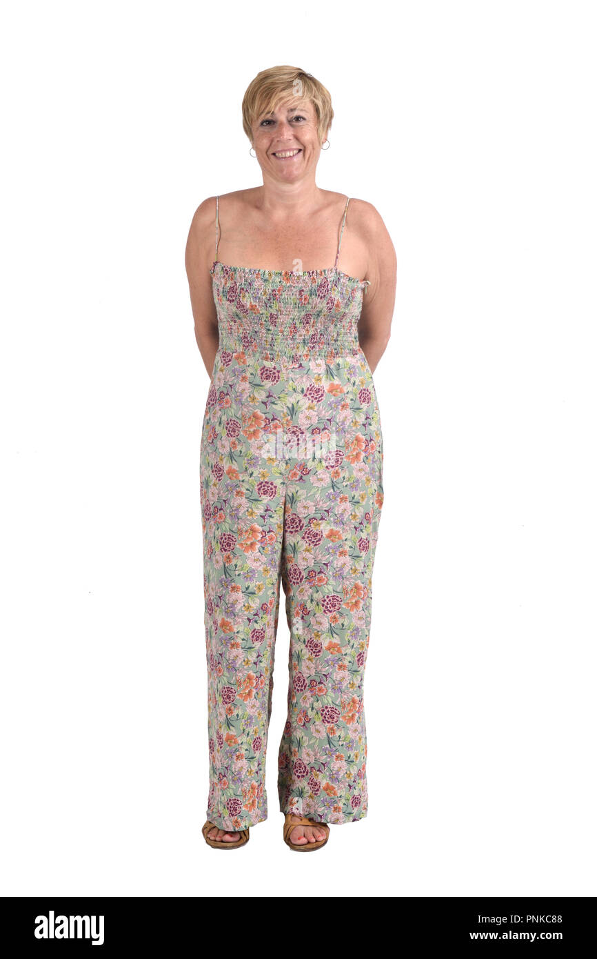 Blonde woman mid aged Cut Out Stock Images & Pictures - Alamy