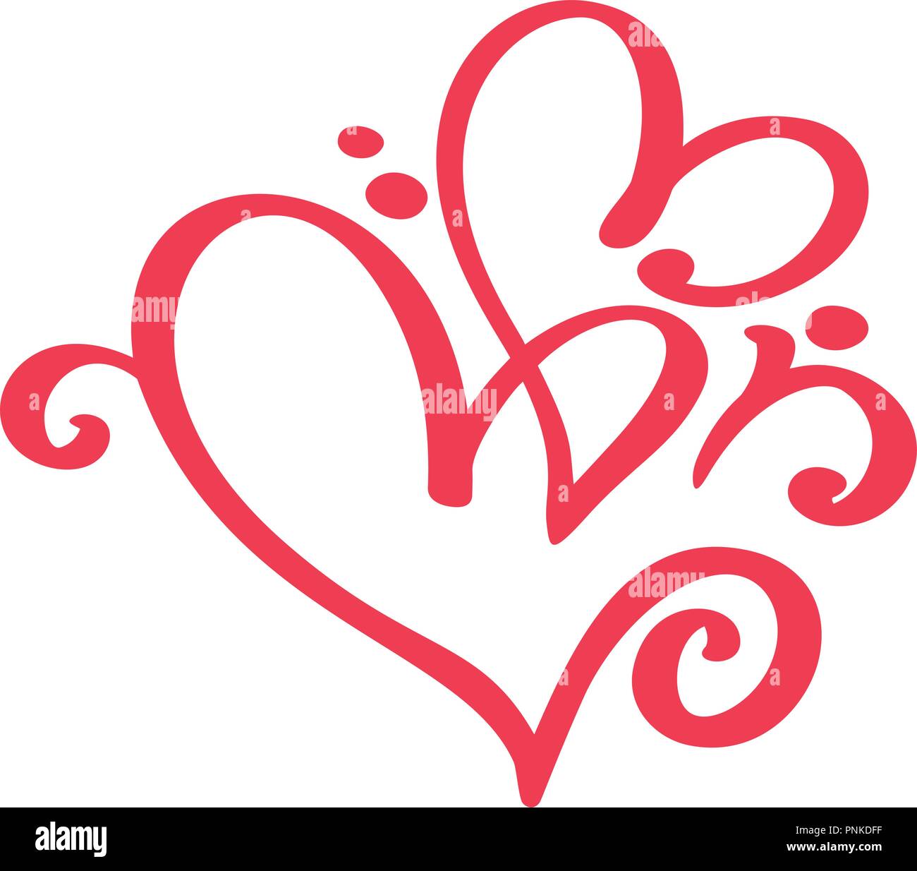 Double heart shape Stock Vector Images - Alamy