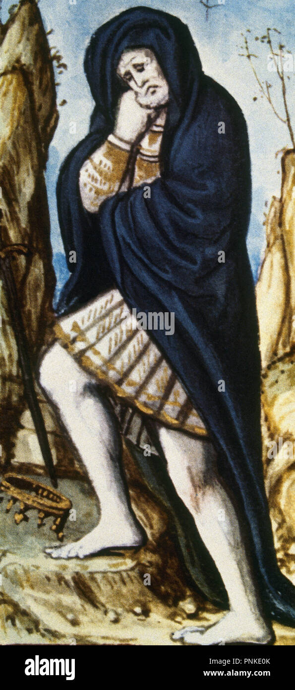 REY DON RODRIGO - ULTIMO REY VISIGODO - MINIATURA PERTENECIENTE A LA ...