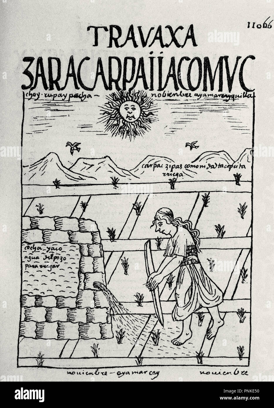 Peruvian farming inca drawing hi-res stock photography and images - Alamy