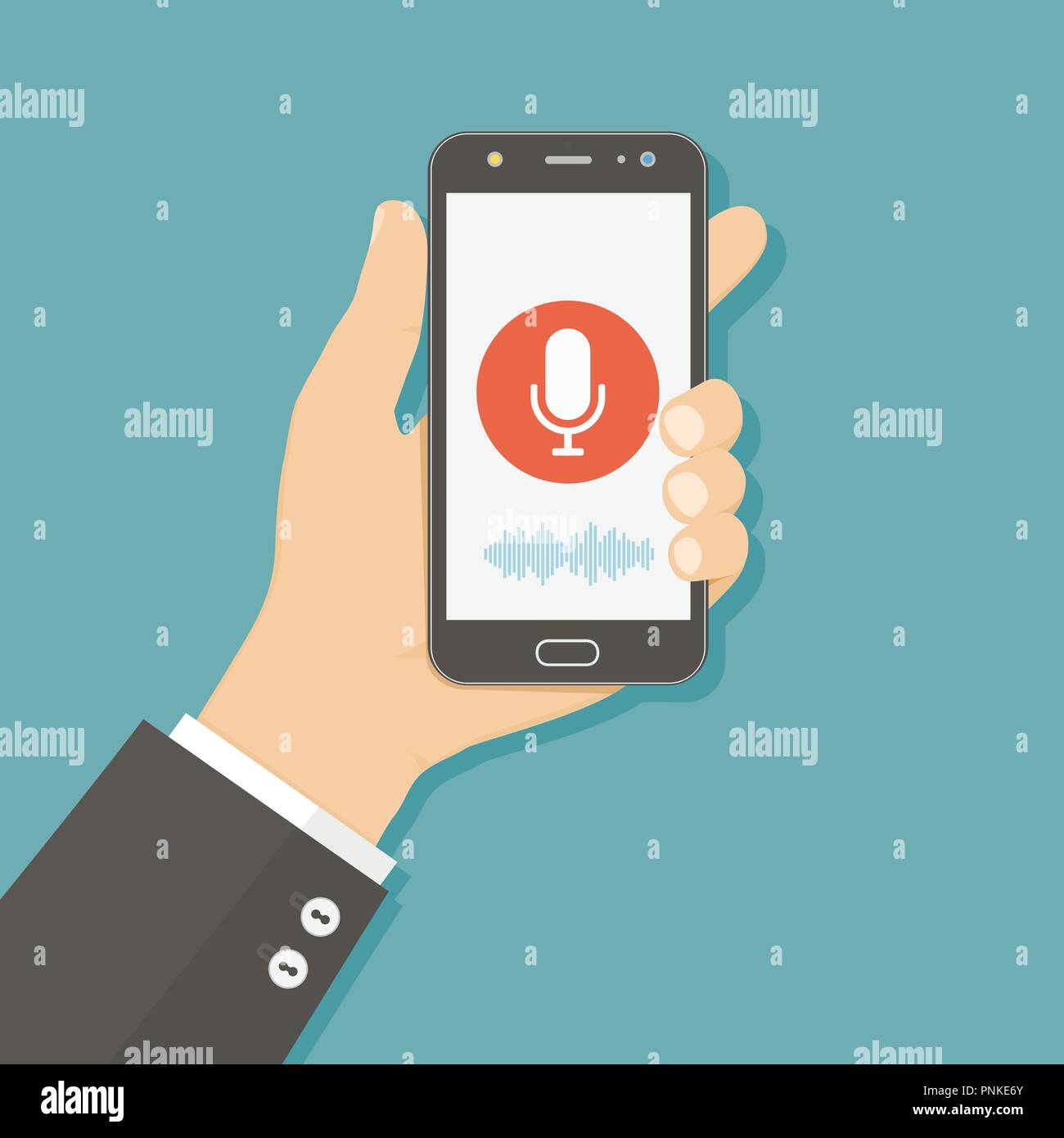 Holds mic Stock Vector Images - Alamy