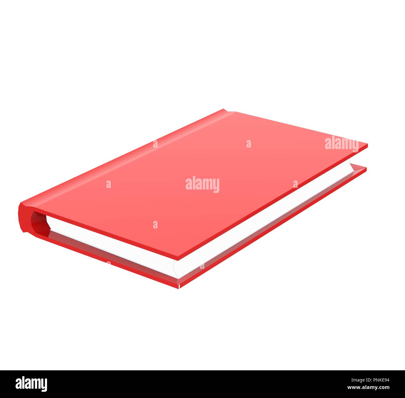 red book 3D rendering isolated on the white background Stock Photo - Alamy
