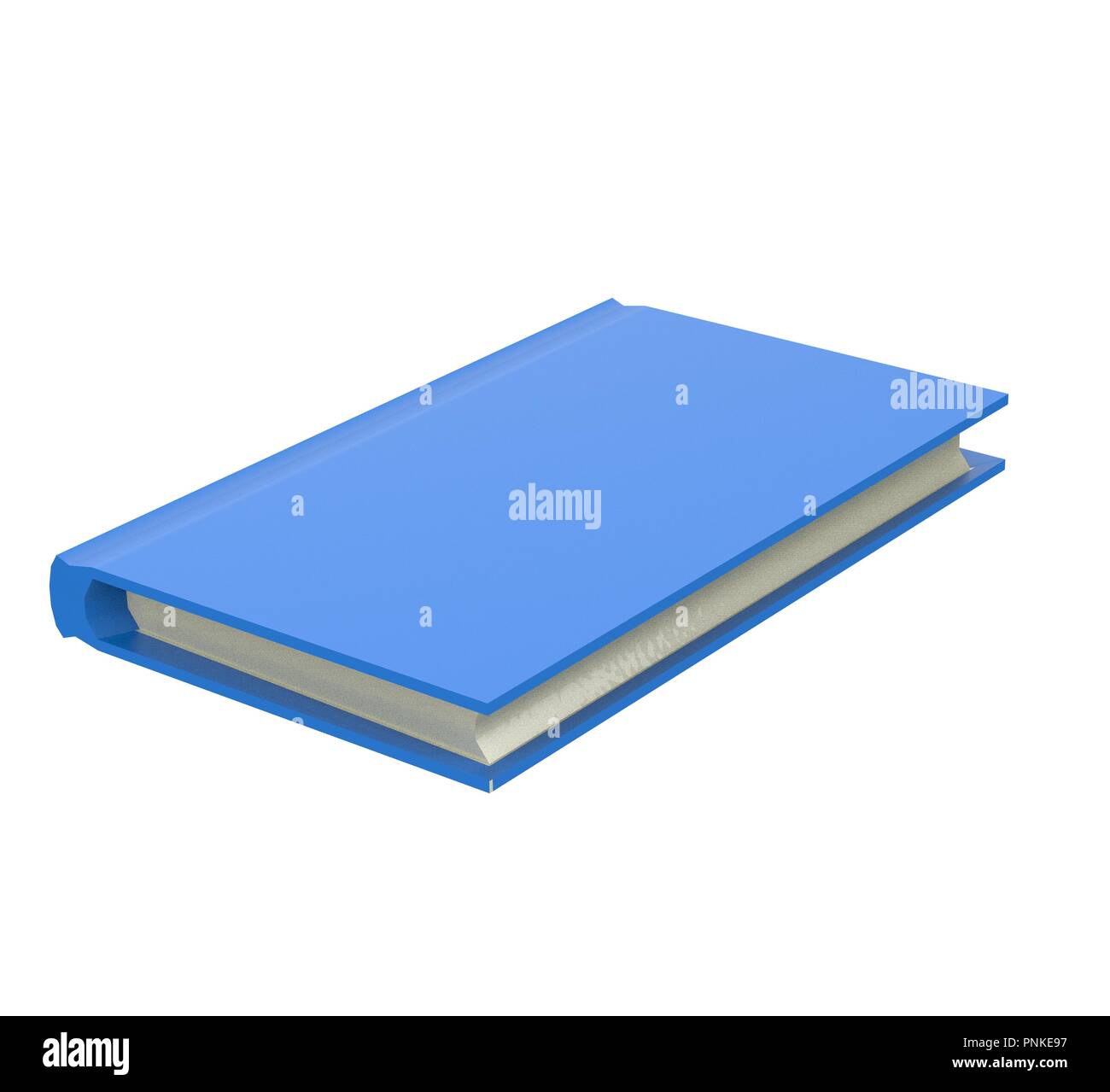 blue book 3D rendering isolated on the white background Stock Photo - Alamy