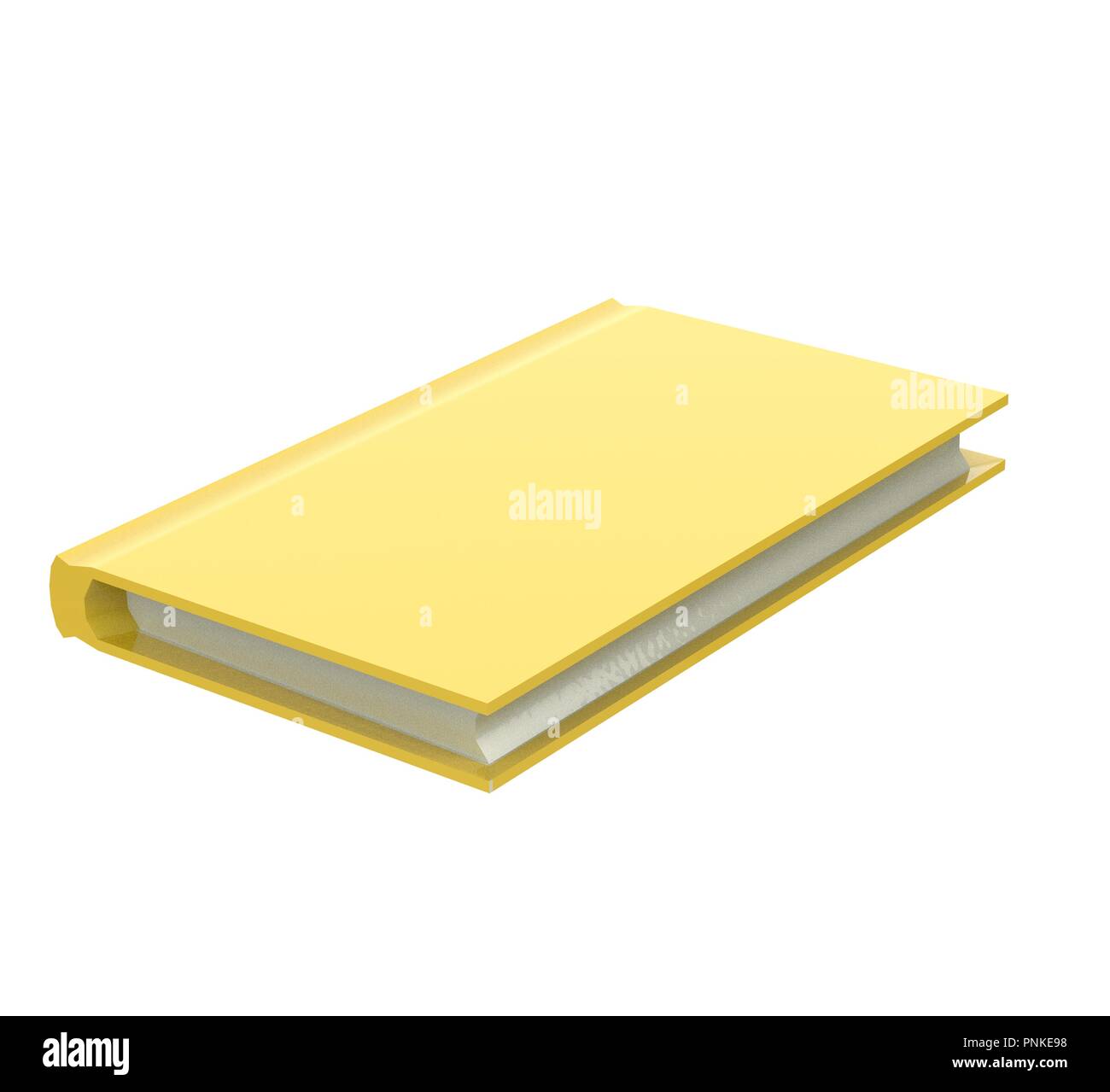 yellow book 3D rendering isolated on the white background Stock Photo ...
