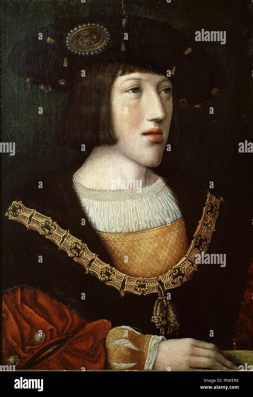 Portrait of Charles V, at the age of about sixteen - 1516 - oil on ...