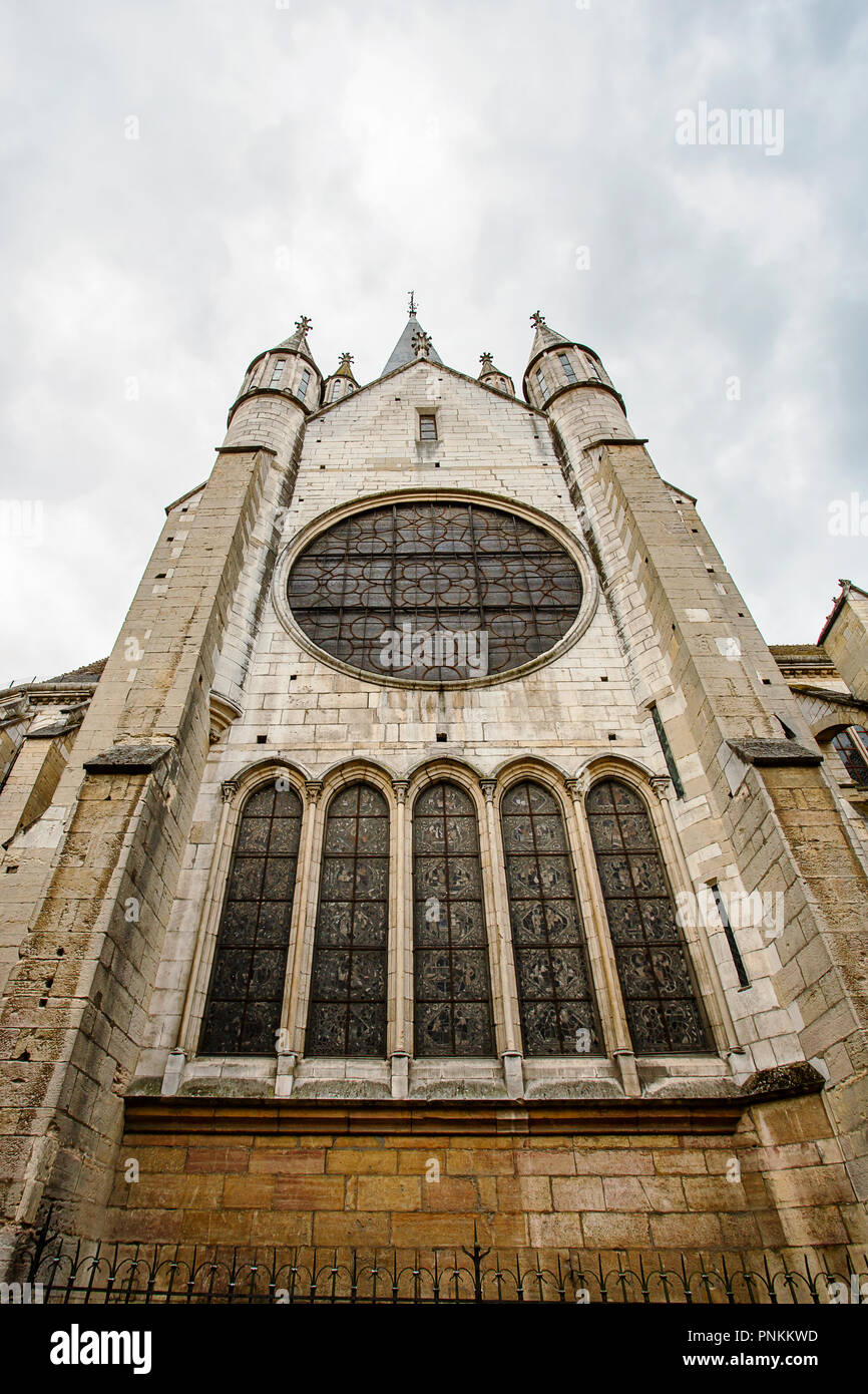 Exterior of the roman catholic Church of Notre-Dame of Dijon Stock ...