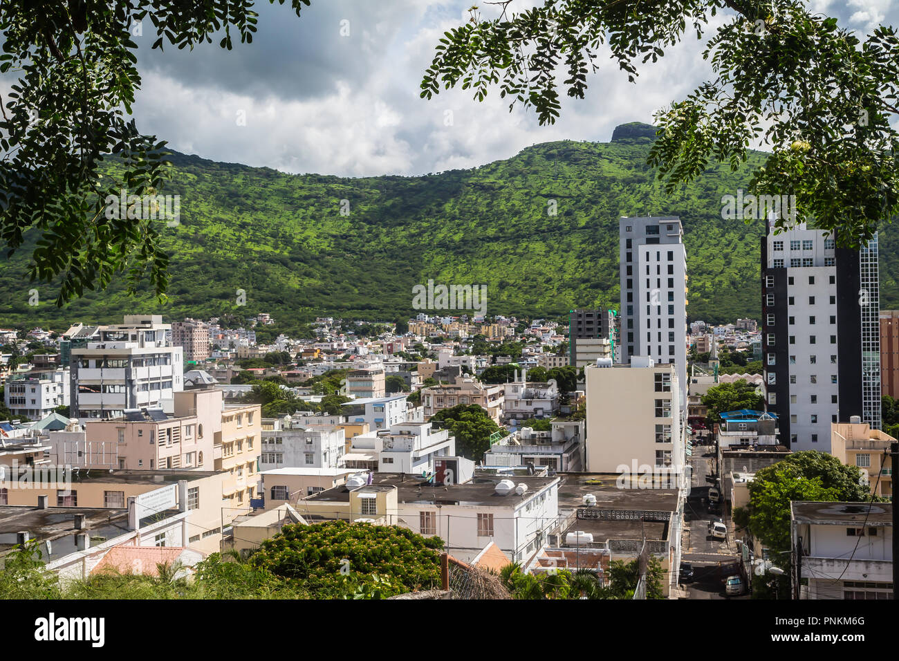 Port Louis, Mauritius - February 12, 2018: panorama of Port Louis ...